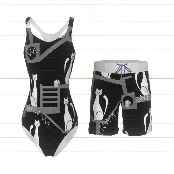 Black and white cat - Raspberry Creek Fabrics