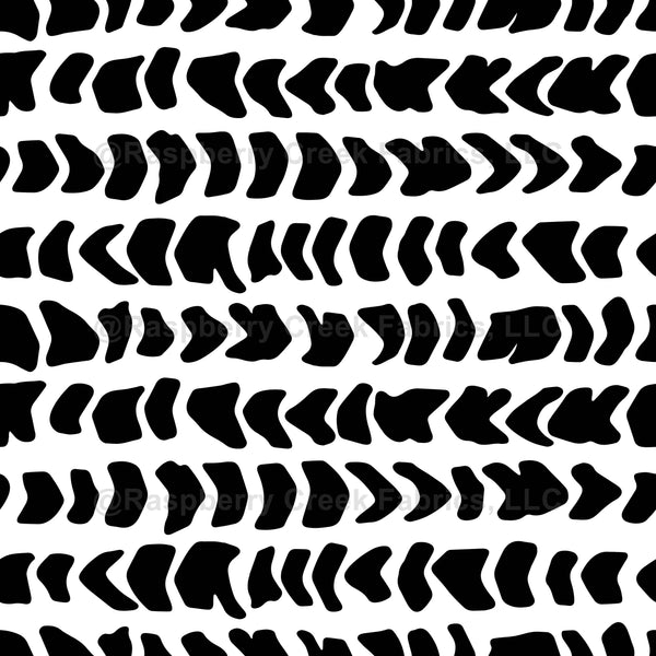 White on Black Horizontal Hebrew Cone Shell Design - Raspberry Creek ...