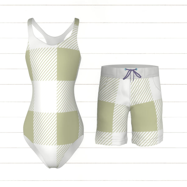 Sage Gingham | African Jungle Collection - Raspberry Creek Fabrics