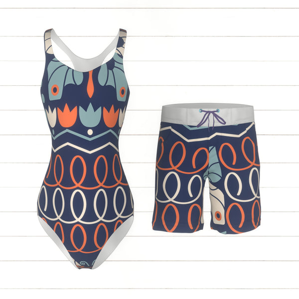 Scandinavian folk print. Nordic floral graphic. Stylized patchwork. Hy ...