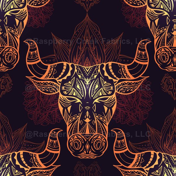 Bull head pattern - Raspberry Creek Fabrics