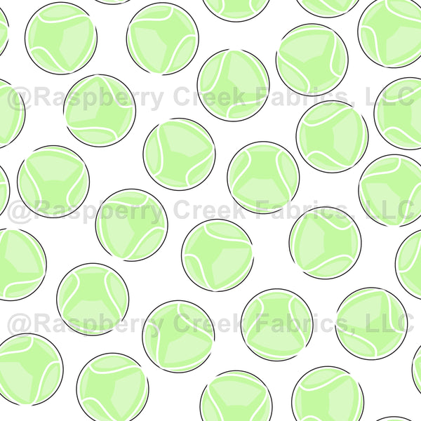 Breton Tennis Collection Tennis Ball Toss Repeat Fabric - Raspberry ...