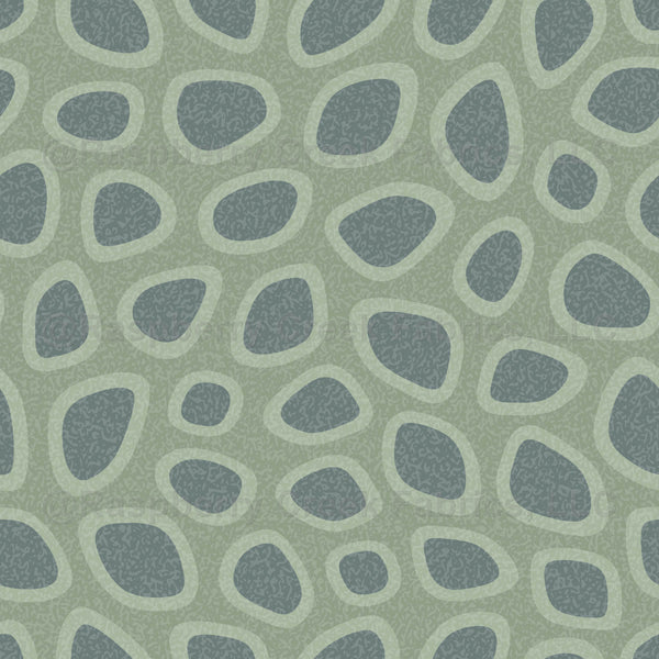 These sage green, teal and lime-ringed frog spots are a blender patter ...