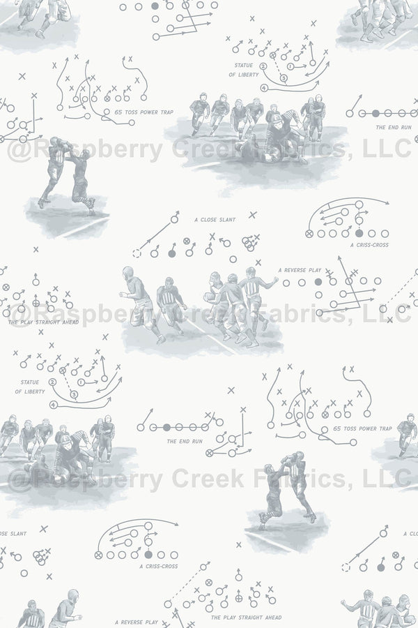 Vintage Playbook in Gray from the Gridiron Glory Collection / Monochro ...