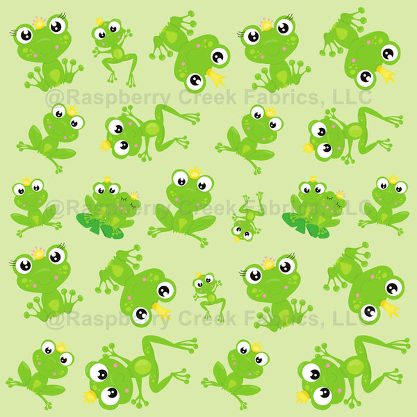 Frog Pattern, Cute Frogs, Green Frogs, Frog Prince - Raspberry Creek ...