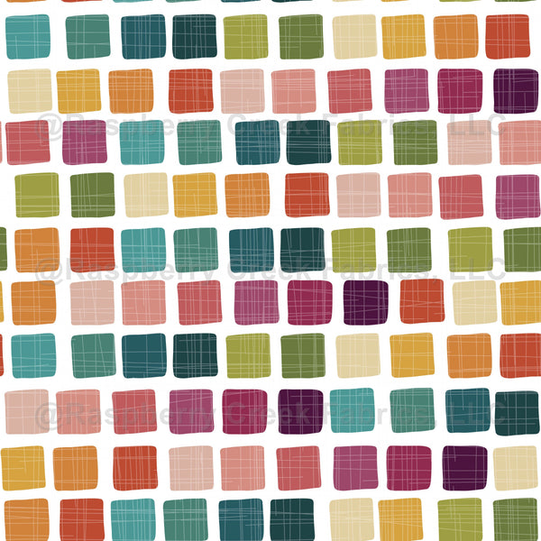 Safari Tiles with Background | Safair Love - Raspberry Creek Fabrics