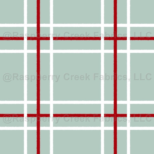 Mint, White & Red Christmas Plaid - Mr. & Mrs. Claus Collection ...