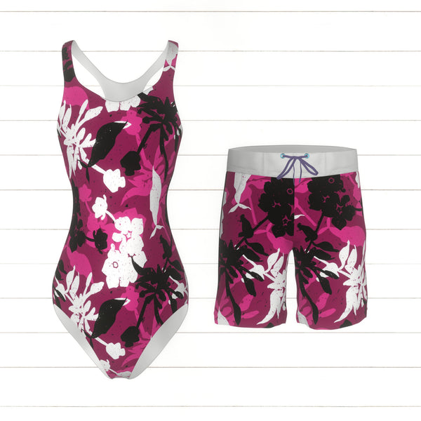 Pink phlox pattern - Raspberry Creek Fabrics