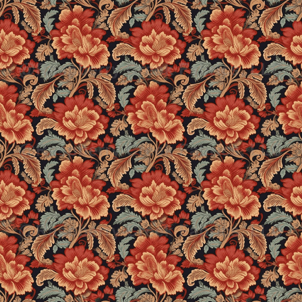 Jacquard Flowers Wallpaper Pattern - Raspberry Creek Fabrics