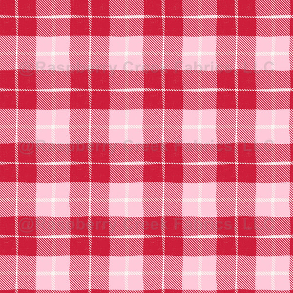 Pink and Red Valentine Plaid Checker - Raspberry Creek Fabrics