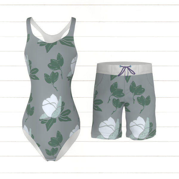 Magnolia petals grey background. Collection: Pantone Ultra-Steady ...