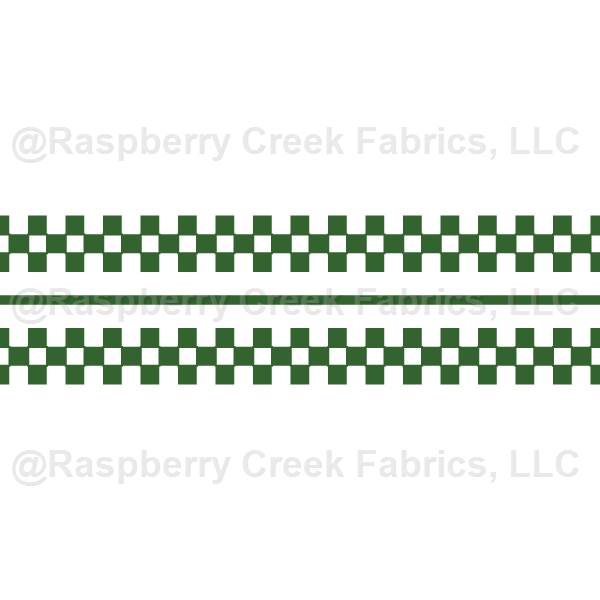 Ticking Pattern with stripe Dark Green Horizontal - Raspberry Creek Fabrics