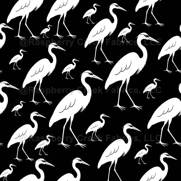 Egrets pattern - Raspberry Creek Fabrics