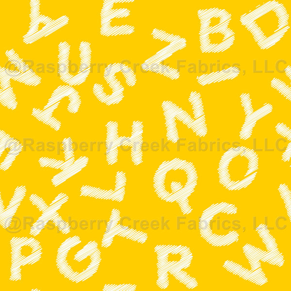 ABC back to school yellow abc with scattered letters non directional ...