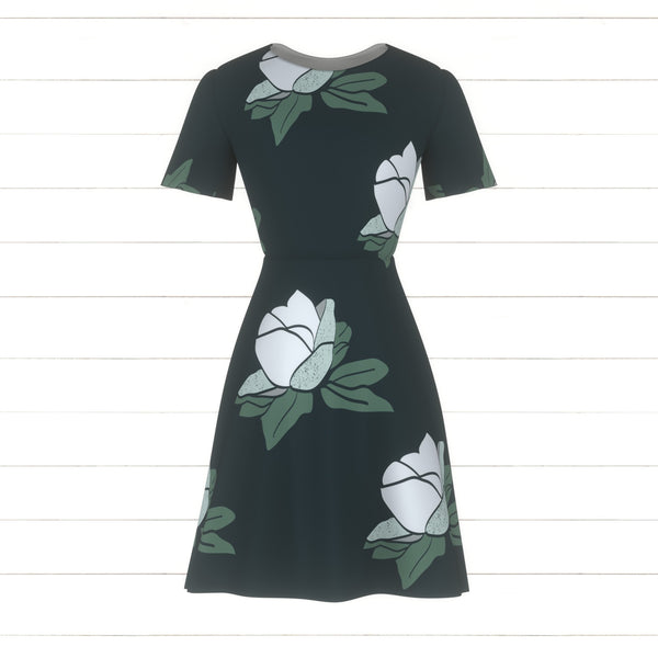 Magnolia flower dark blue background. Collection: Pantone Ultra-Steady ...