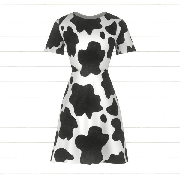 Abstract black and white cow spots pattern - Raspberry Creek Fabrics