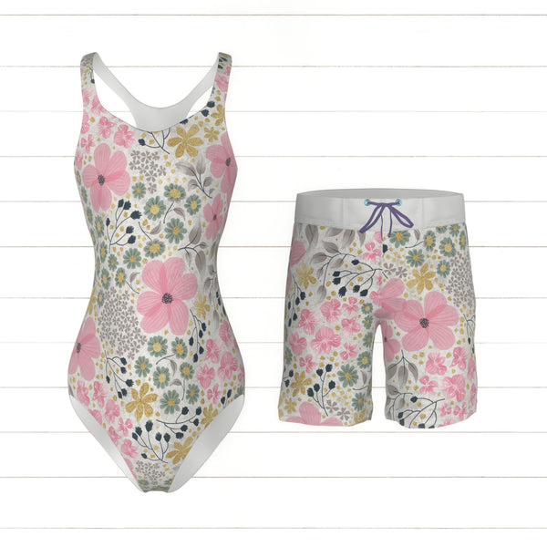 Dusty Pink Floral / Dusty Pink Florals Collection - Raspberry Creek Fabrics