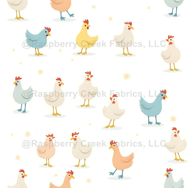 Cute Chicken Pattern with Pastel Colors for Wallpaper and Fabric ...