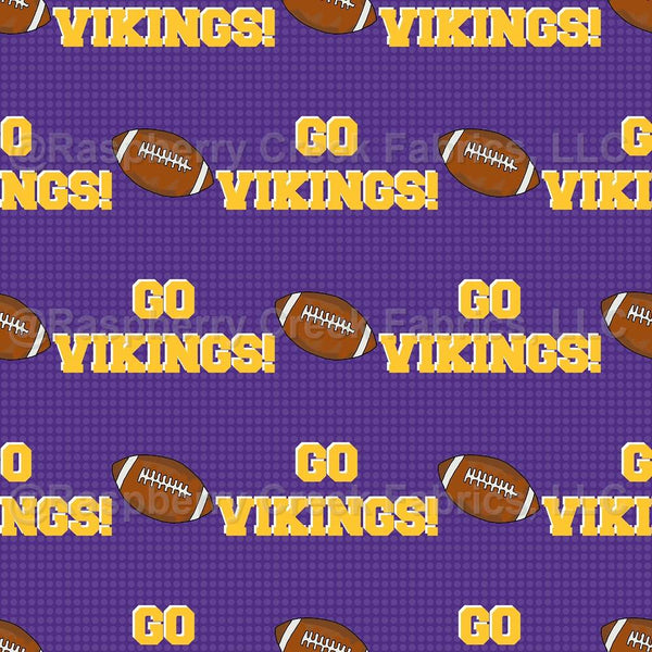 Team Spirit Football Go Vikings! Minnesota Colors Purple and Yellow Go ...