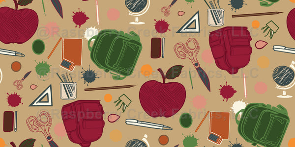 School days tan background. Collection: Back to School - Raspberry ...