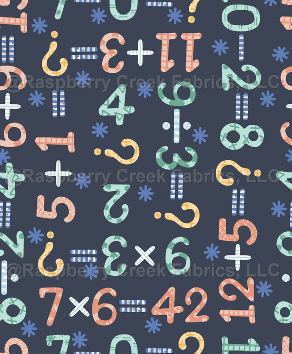 Colorful Numbers Math Symbols Dark Background Back To School ...