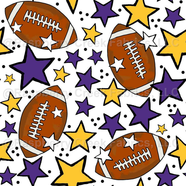 Team Spirit Footballs and Stars in Minnesota Vikings Colors Purple and ...