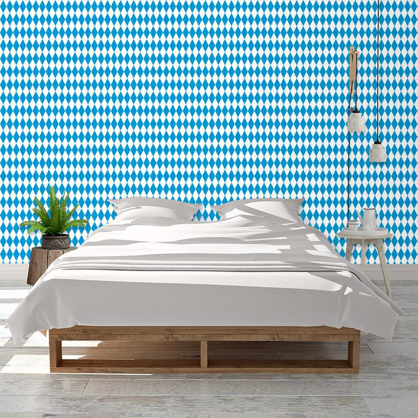 Blue and White Bavaria Rhombus Diamond Flag Pattern - Raspberry Creek ...