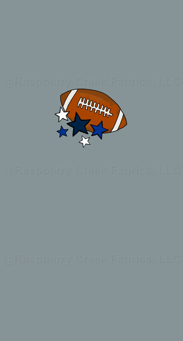 Team Spirit Footballs and Stars Panel in Dallas Cowboys Colors Royal N ...
