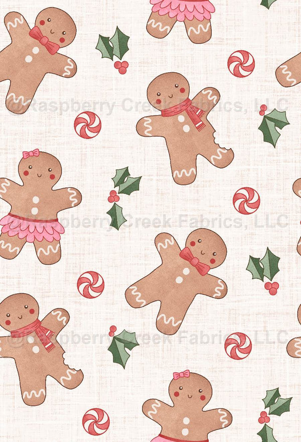 Christmas Cookie Gingerbread Cream - Raspberry Creek Fabrics
