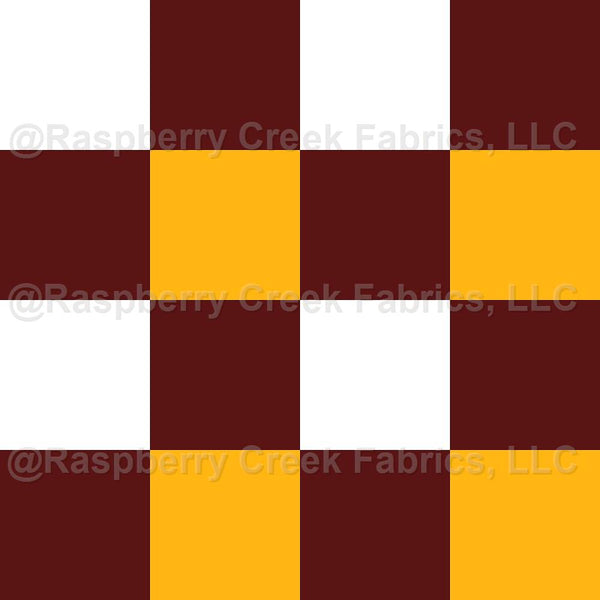 Team Spirit Football Bold Checkerboard in Washington Commanders Burgun ...