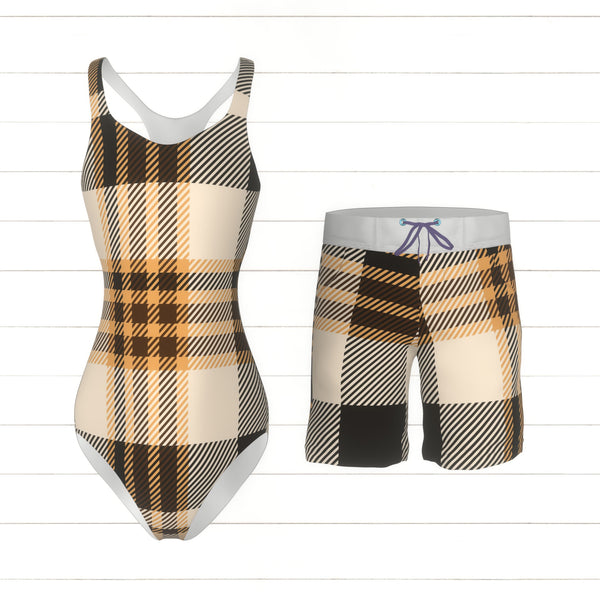 Bold Contrast Brown and Beige Tartan Plaid Pattern - Raspberry Creek ...
