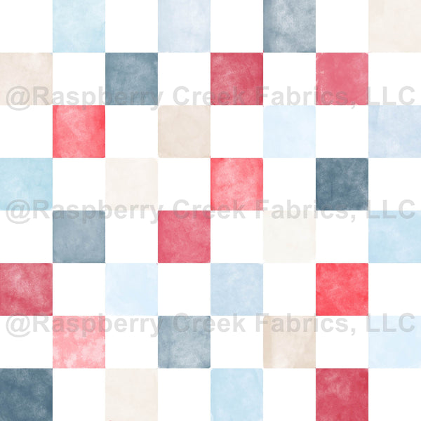 Checker, patriotic, watercolor, red, white, navy, blue, splatter paint ...