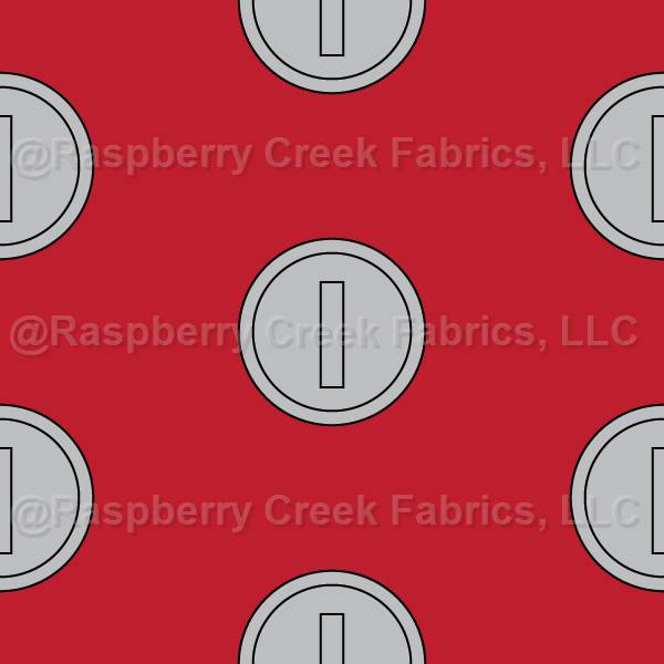Slotted Screw Heads Color Red - Raspberry Creek Fabrics