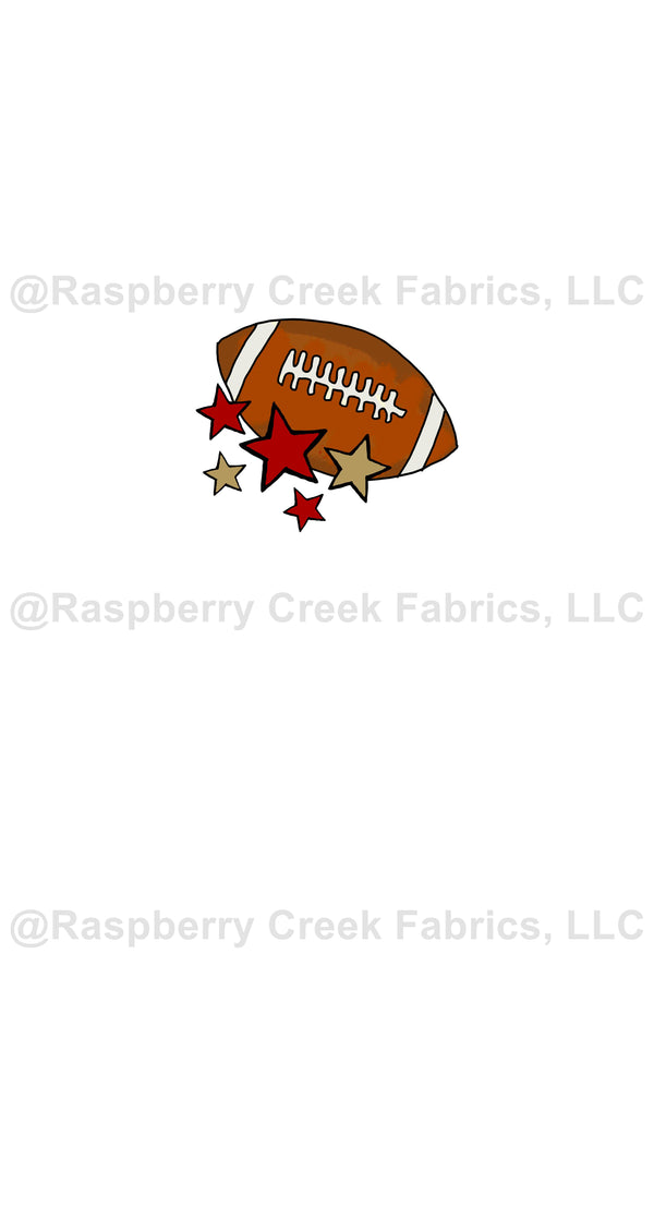 Team Spirit Football Panel in San Francisco 49ers Colors Red and Gold ...