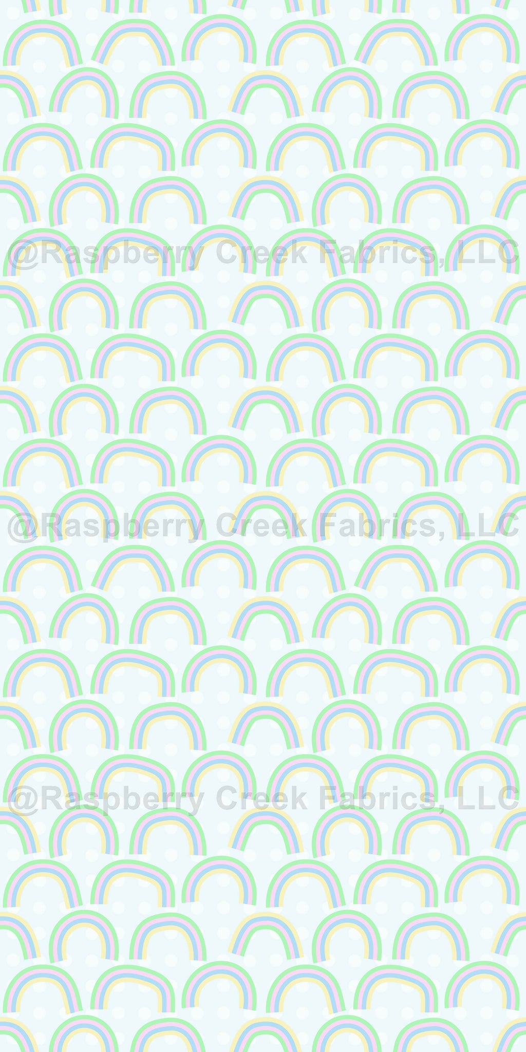 Pastel Rainbow Blue - Raspberry Creek Fabrics