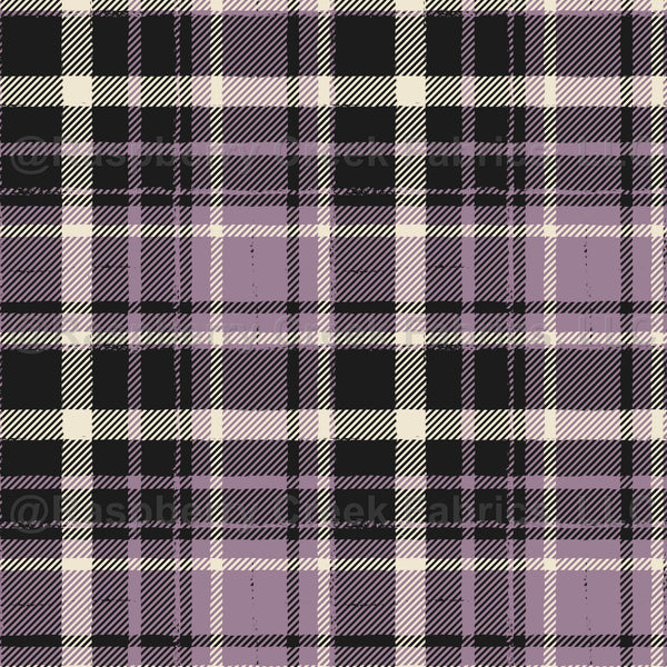 distressed tartan plaid (lavender) - Raspberry Creek Fabrics