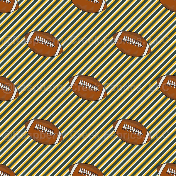 Team Spirit Football Diagonal Sporty Stripes in Green Bay Packers Colo ...