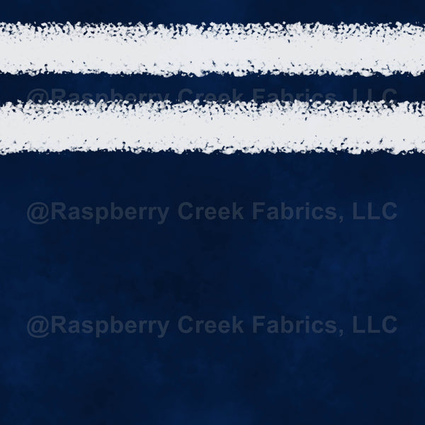 White Paint Stripes on Indigo Blue (Horizontal) - Raspberry Creek Fabrics