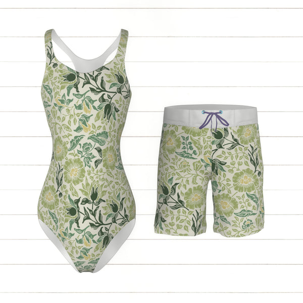 MALLOW IN SPRING MOSS - WILLIAM MORRIS AND KATE FAULKNER - Raspberry ...
