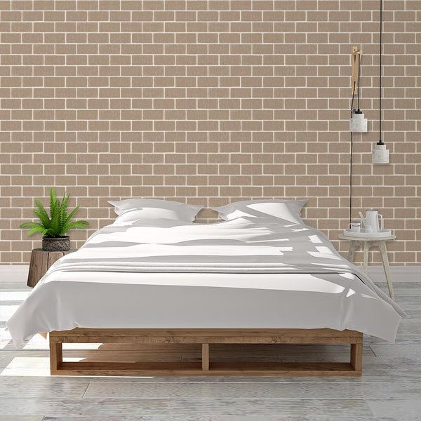 Textured Subway Tiles {Taupe Beige Brown and Pearly White Cream} Moder ...