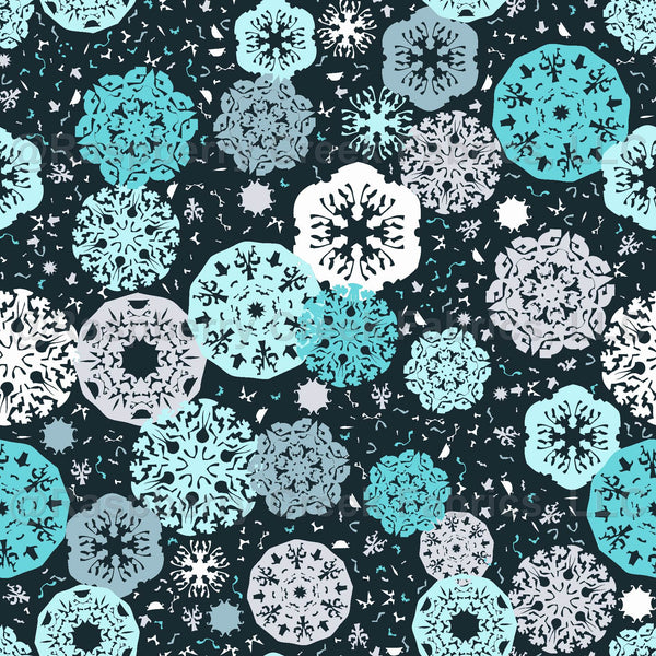 Studios Winter beauty of snowflakes in a papercut-inspired style ...