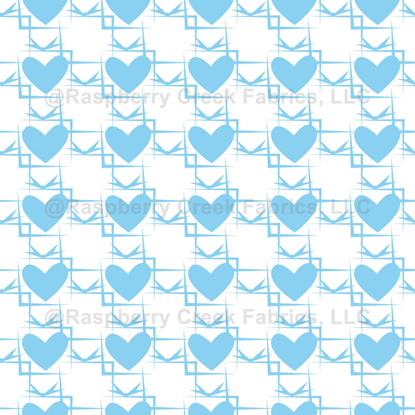 Hearts Pattern, Baby Blue Hearts, Checkered Pattern of Hearts, Love ...