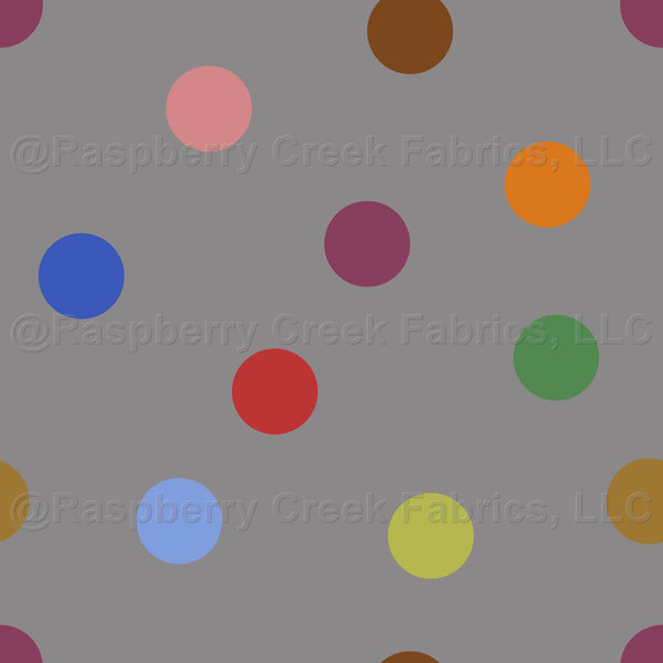 Bright colorful dots on calming gray background to coordinate with col ...
