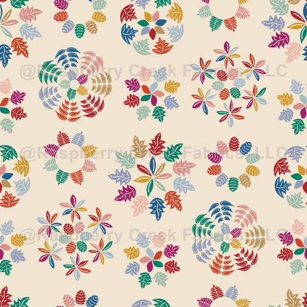 Woodland folk wheels. - Raspberry Creek Fabrics