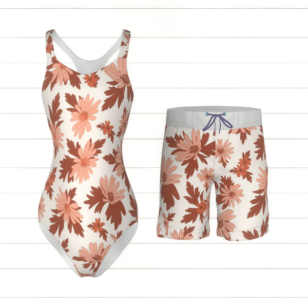Petals - Light Beige | Lake Camping - Raspberry Creek Fabrics