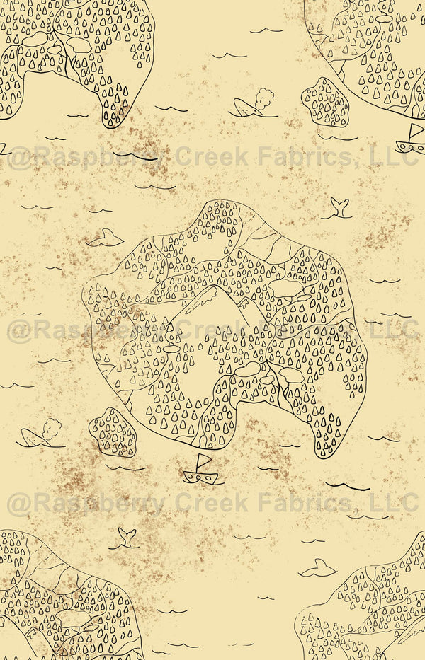 Island Map Cartography - Raspberry Creek Fabrics