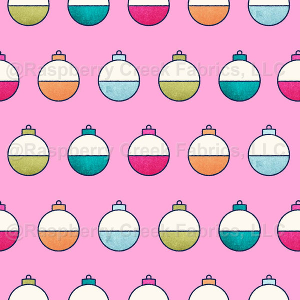 Lake Life Bobbers Pink - Raspberry Creek Fabrics