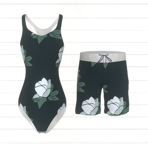 Magnolia flower dark blue background. Collection: Pantone Ultra-Steady ...