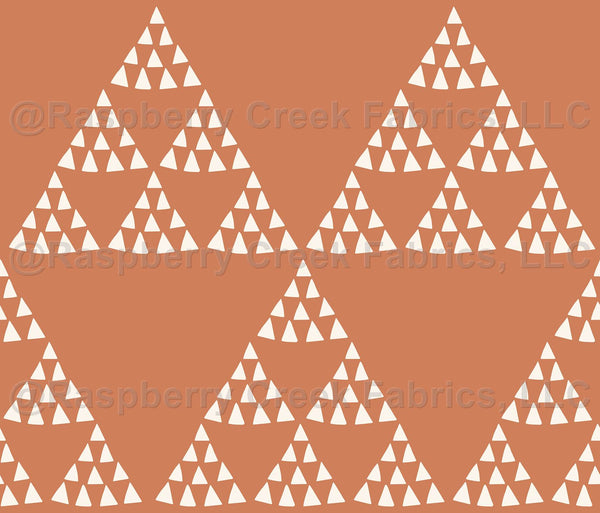 Hand-drawn Triangles - Terracotta - Raspberry Creek Fabrics