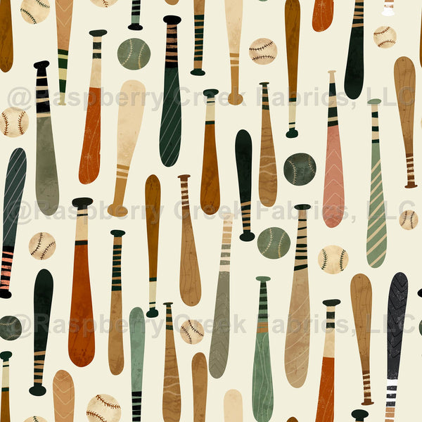 Baseball bats over an off white vintage background - Raspberry Creek ...